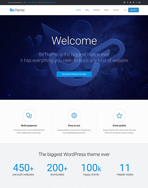BeTheme WordPress Theme - WP Servis