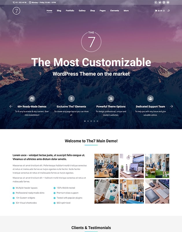 The7 WordPress Theme - WP Servis
