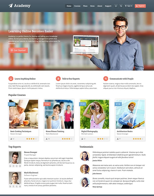 LMS WordPress Theme - WP Servis