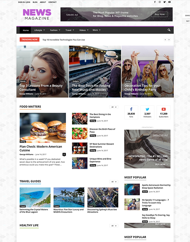 Newsmag WordPress Theme - WP Servis