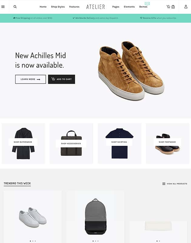 Atelier WordPress Theme - WP Servis