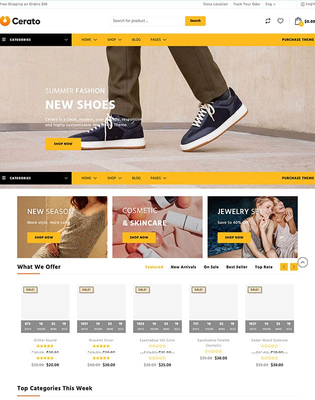 WordPress E-Commerce Themes - WP Servis
