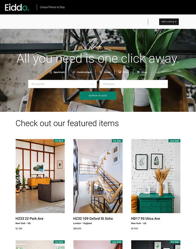 Eiddo WordPress Theme - WP Servis