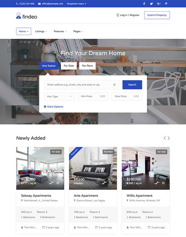 Homeo WordPress Theme - WP Servis