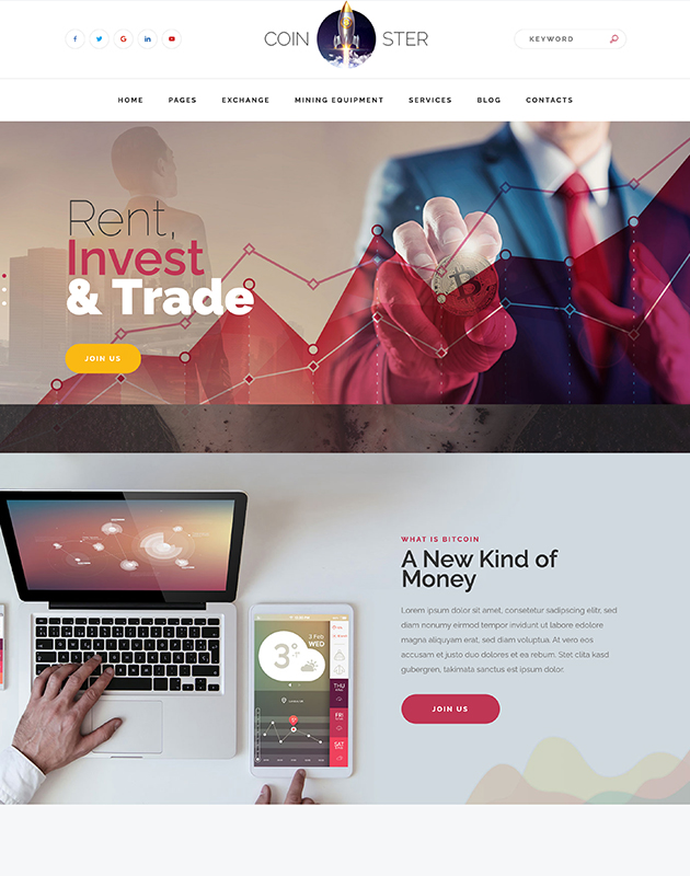Coinster WordPress Theme - WP Servis
