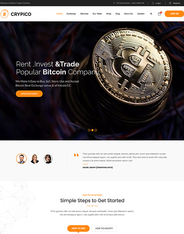Crypico WordPress Theme - WP Servis