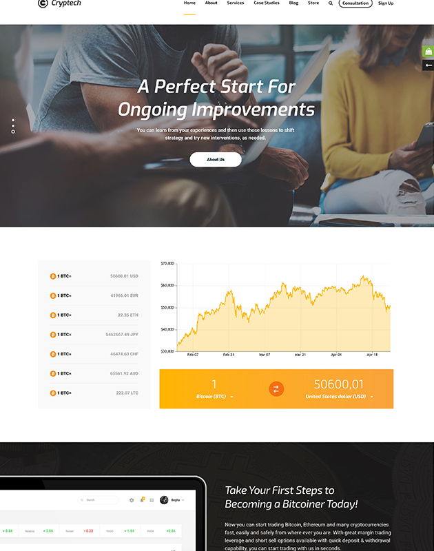 Cryptech WordPress Theme - WP Servis