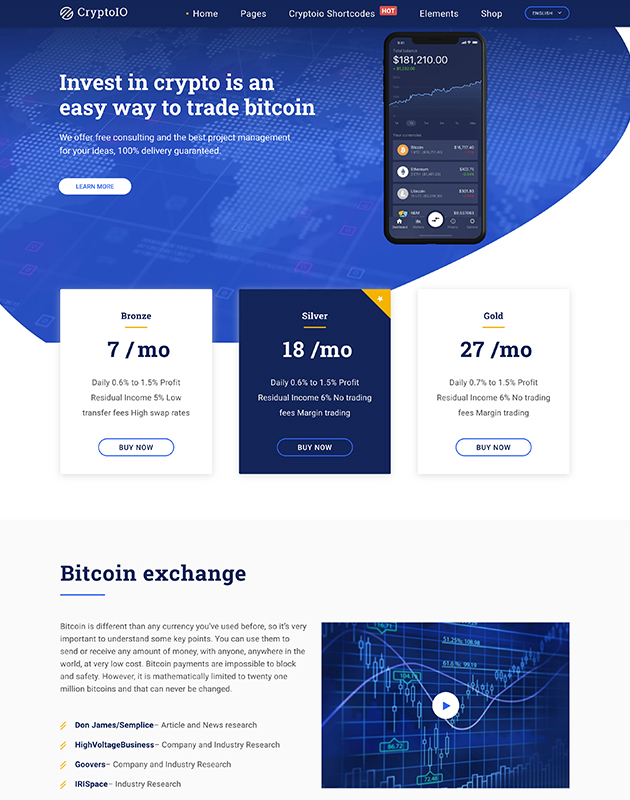 Cryptco WordPress Theme - WP Servis