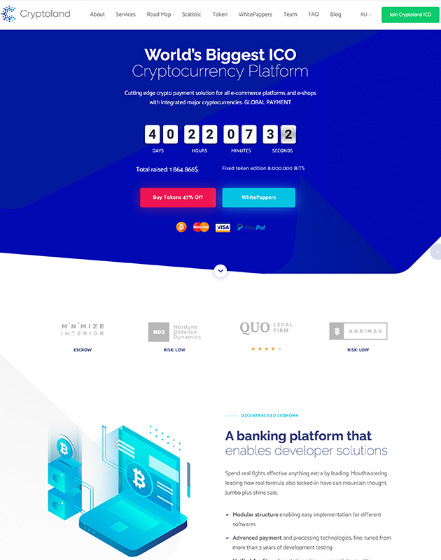 Cryptoland WordPress Theme - WP Servis