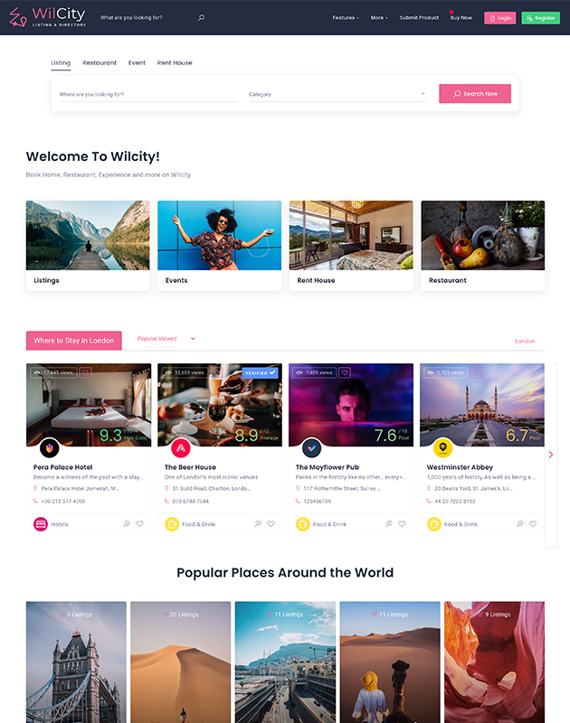 Wilcity WordPress Theme - WP Servis