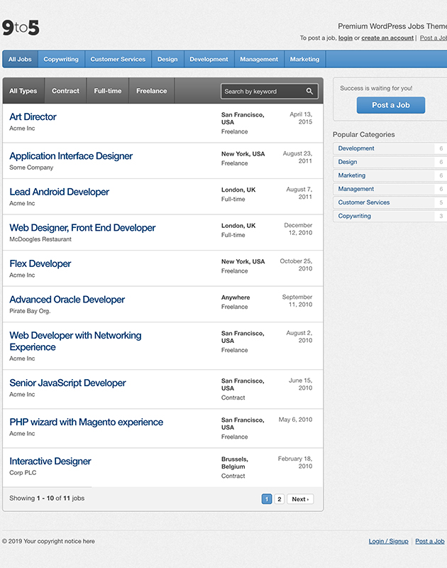 Directory WordPress Theme - WP Servis